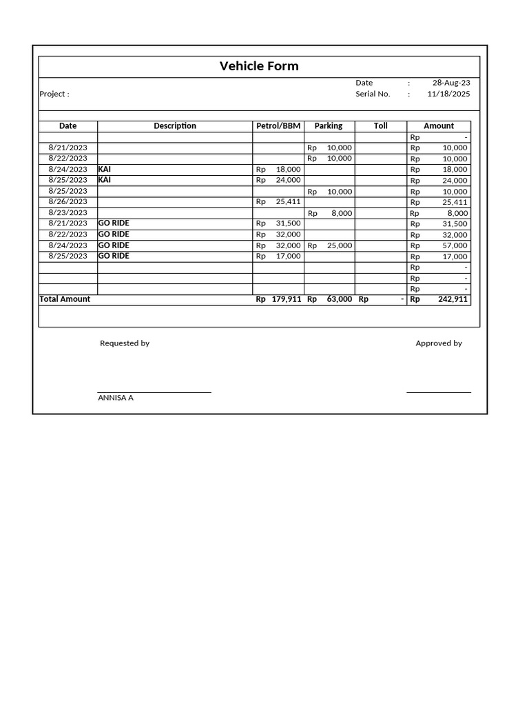 Form Cash Bon | PDF | Fuels