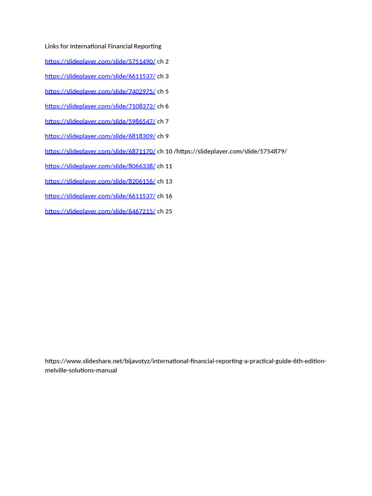 Link for International Financial Reporting | PDF