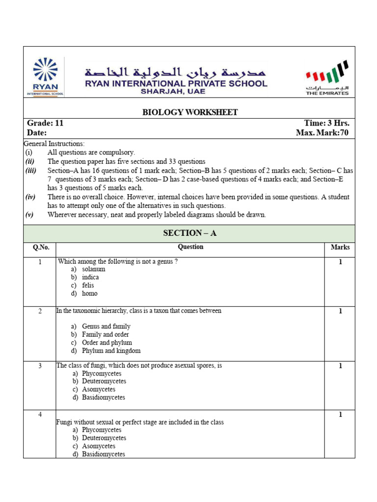 Ryan Qp Grade 11 Worksheet New | PDF | Cell Membrane | Flowers