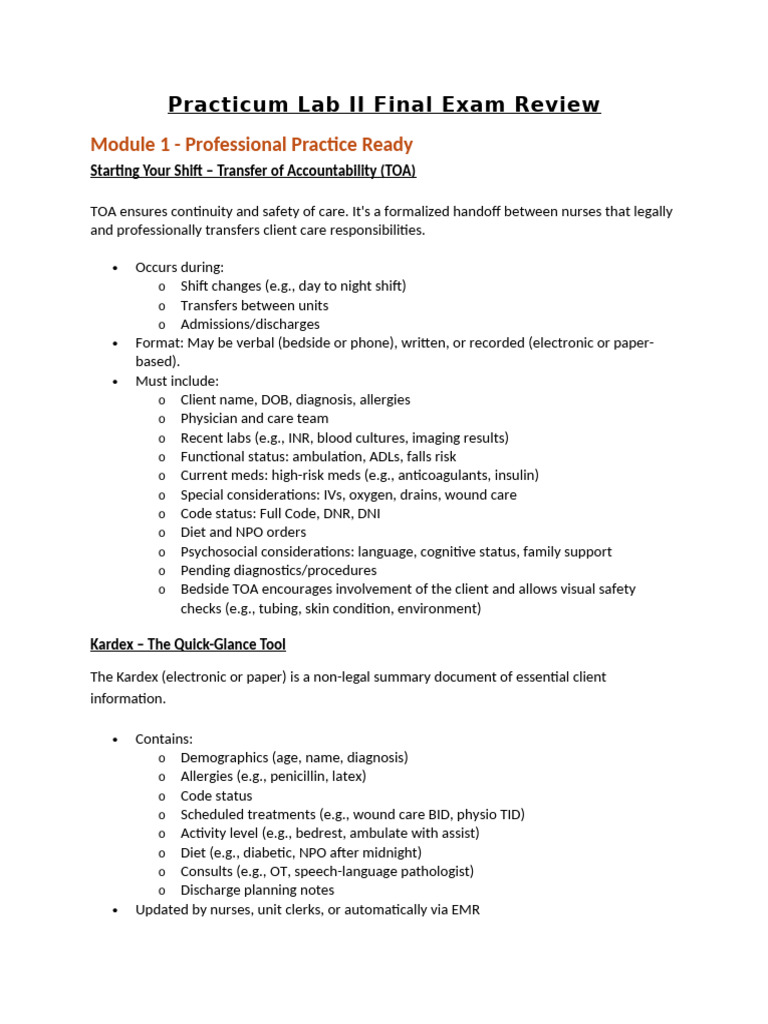 Nursing Exam Review: TOA & Medication Admin | PDF | Intravenous Therapy ...