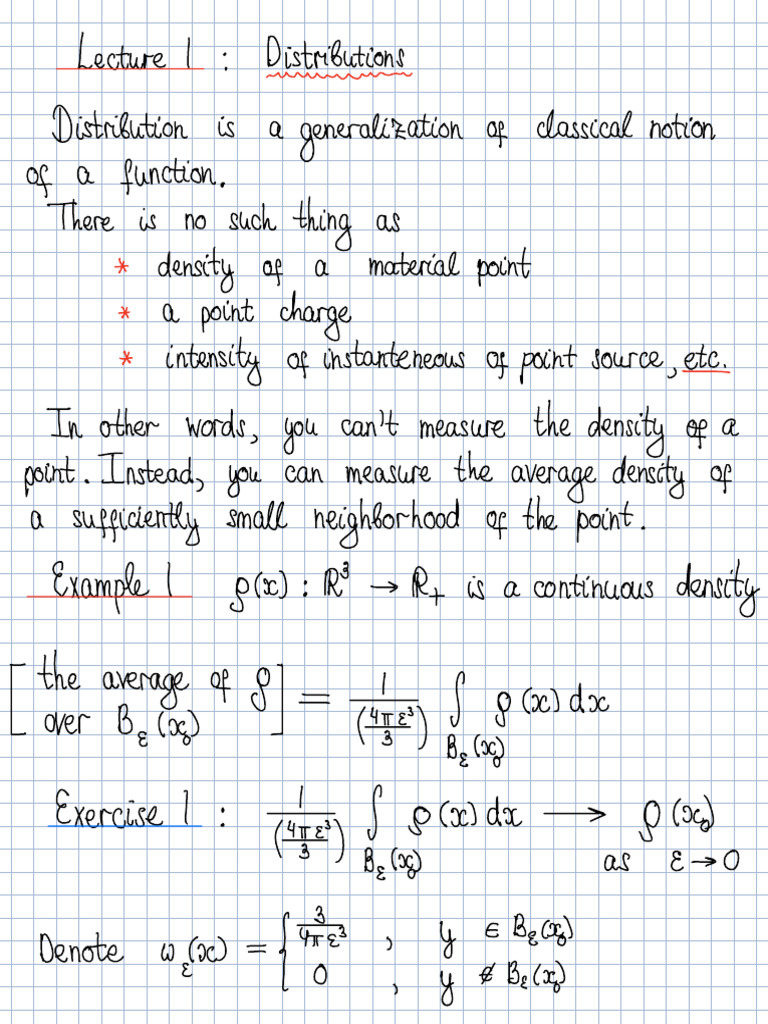 212 - Lecture 1 - Distributions | PDF