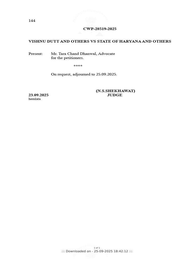 CWP 28519 2025 23 09 2025 Interim Order | PDF