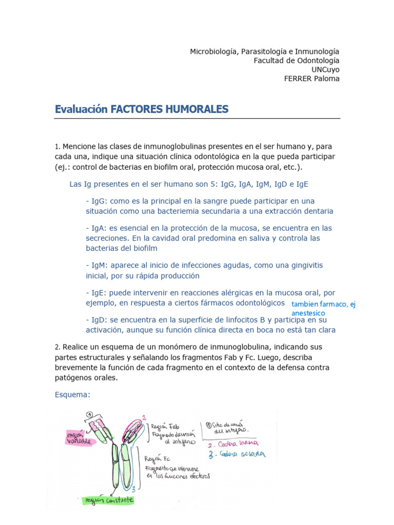 2 Evaluación Factores Humorales | PDF | Anticuerpo | Sistema complementario