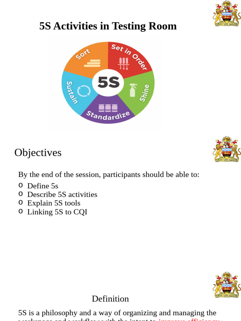 5S Implementation in Testing Rooms | PDF