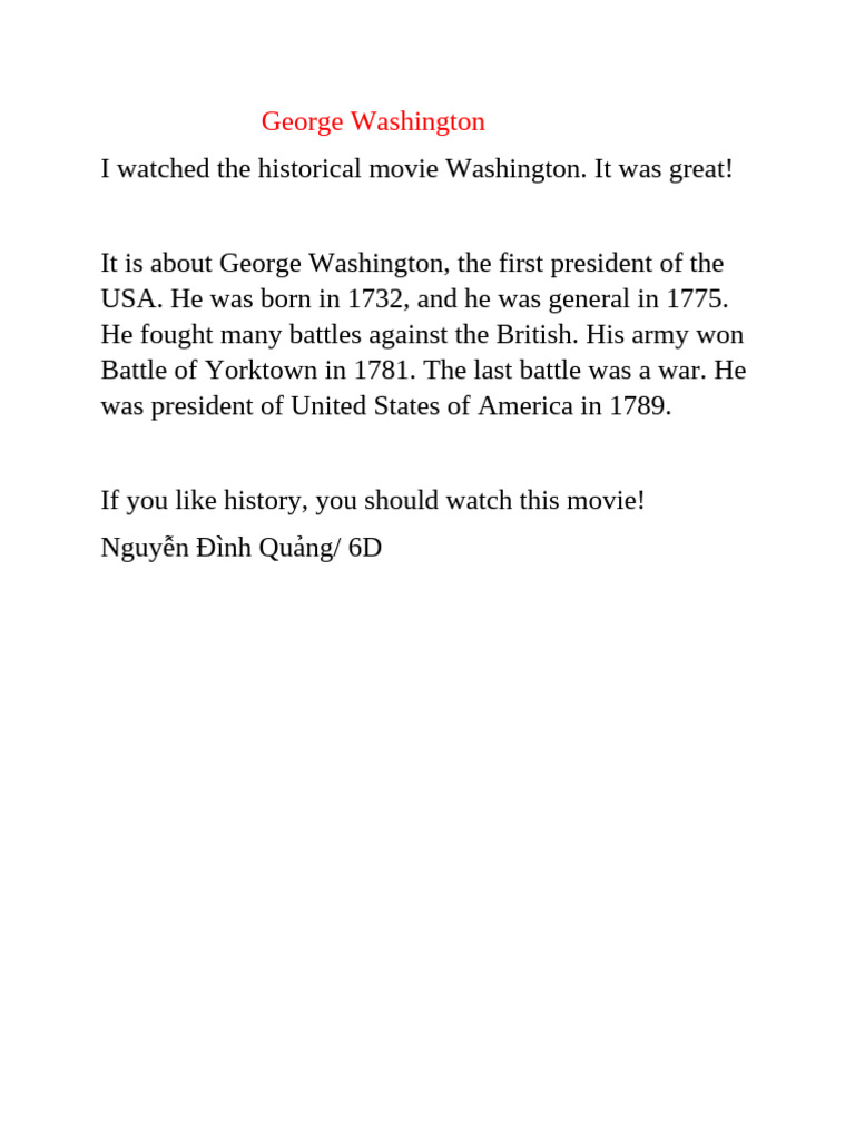 George Washington | PDF