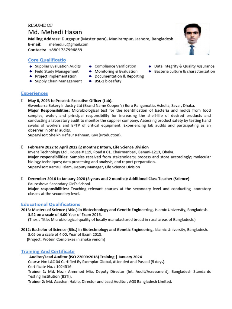 Mehedi (CV) 22 | PDF