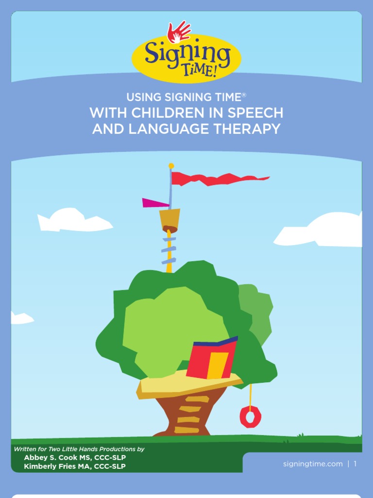 Signing Time Speech and Language Therapy Guide | PDF | Speech Language ...