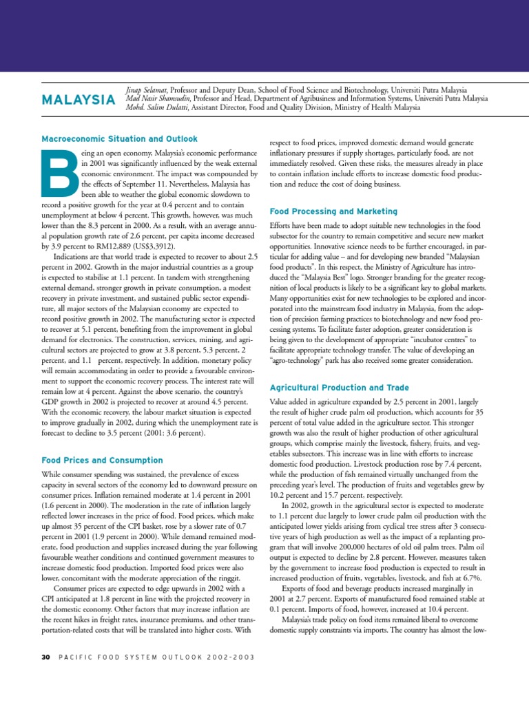 Food Safety Is Becoming An Important Issue in Malaysia | PDF | Food ...