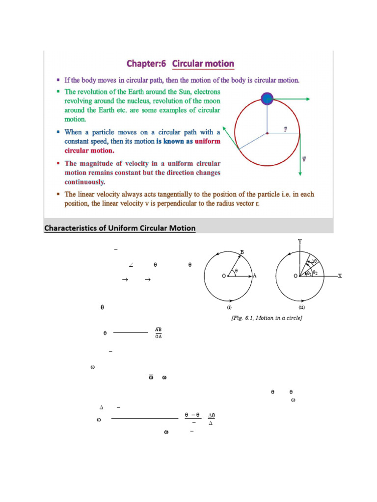Complete Note On Circular Motion | PDF | Acceleration | Velocity