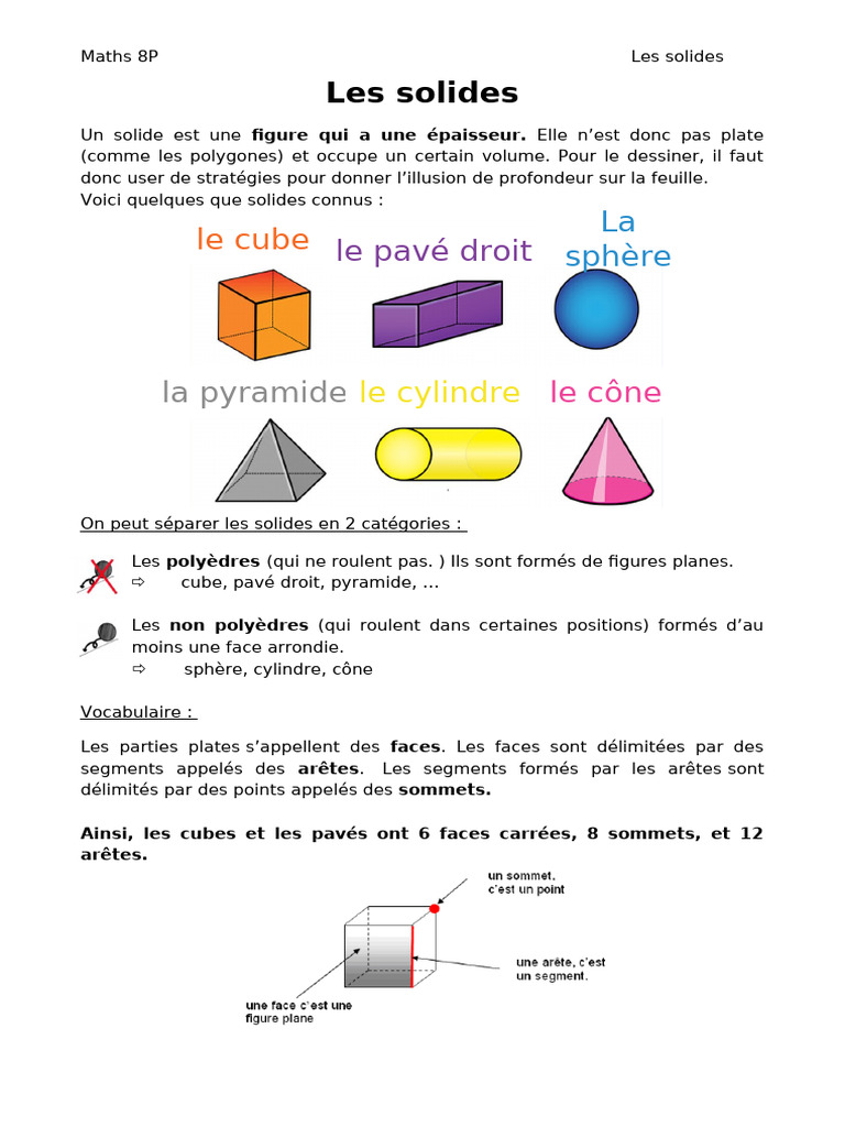 Introduction aux solides en mathématiques | PDF | Triangle | Géométrie