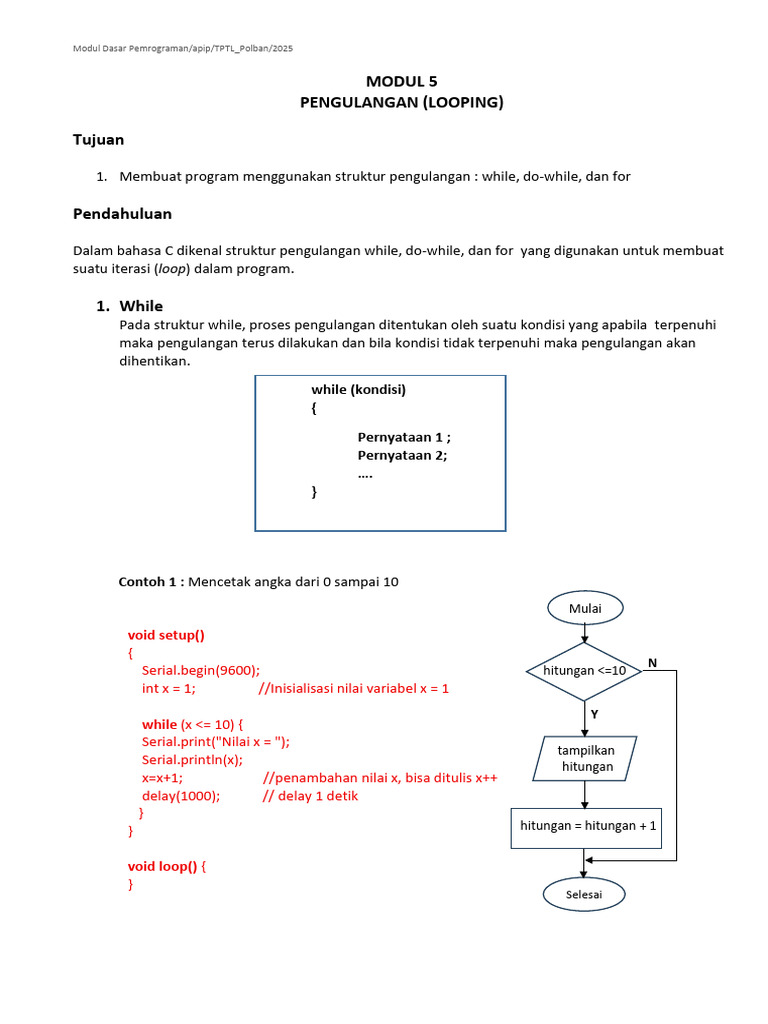 Modul 5 Pengulangan | PDF