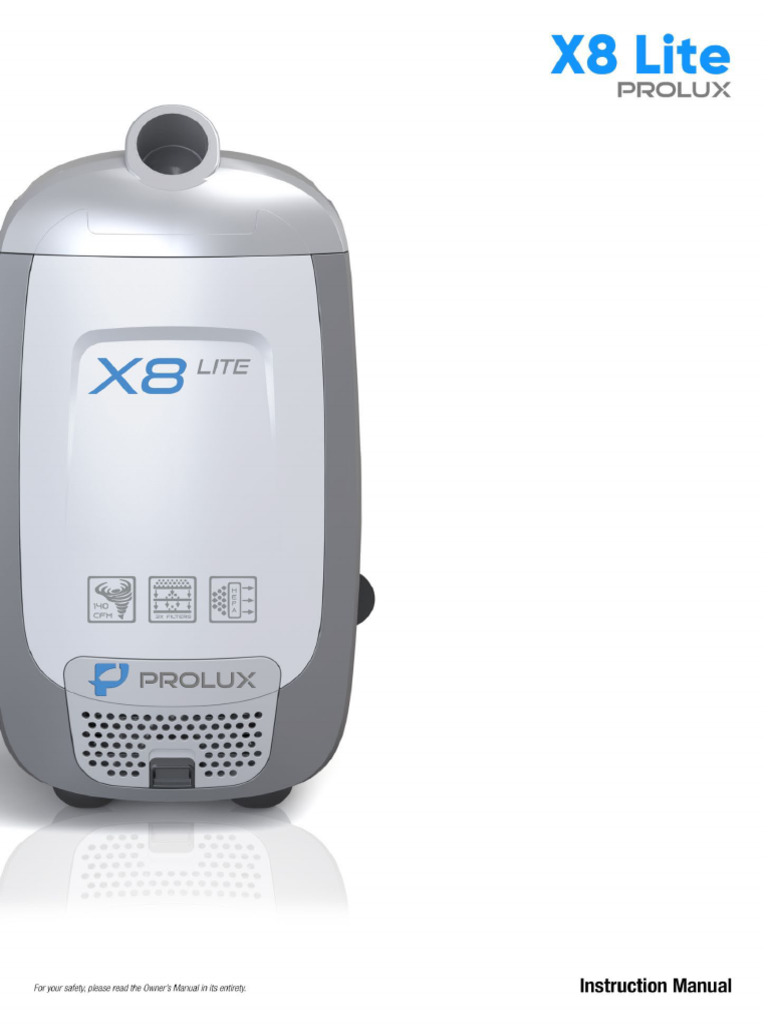 Prolux X8 Backpack Vacuum Guide | PDF | Vacuum Cleaner | Dust