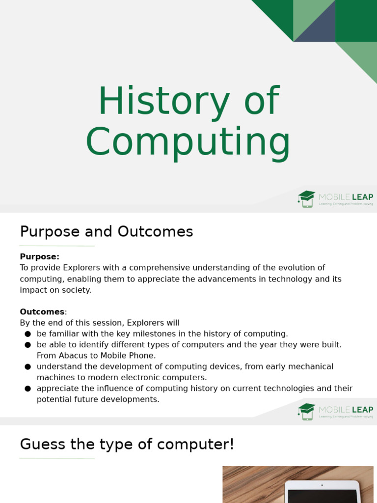 History of Computing Session Presentation | PDF | Personal Computers ...