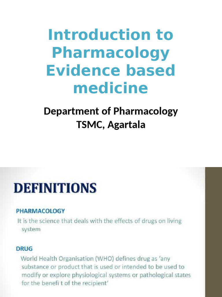 Introduction To Pharmacology | PDF