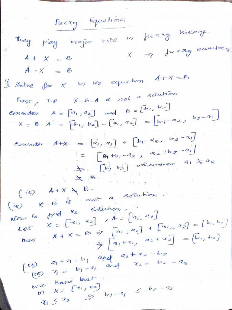 Fuzzy Equations | PDF