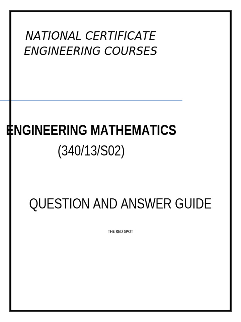 Engineering Mathematics Question and Answers (AutoRecovered) | PDF ...