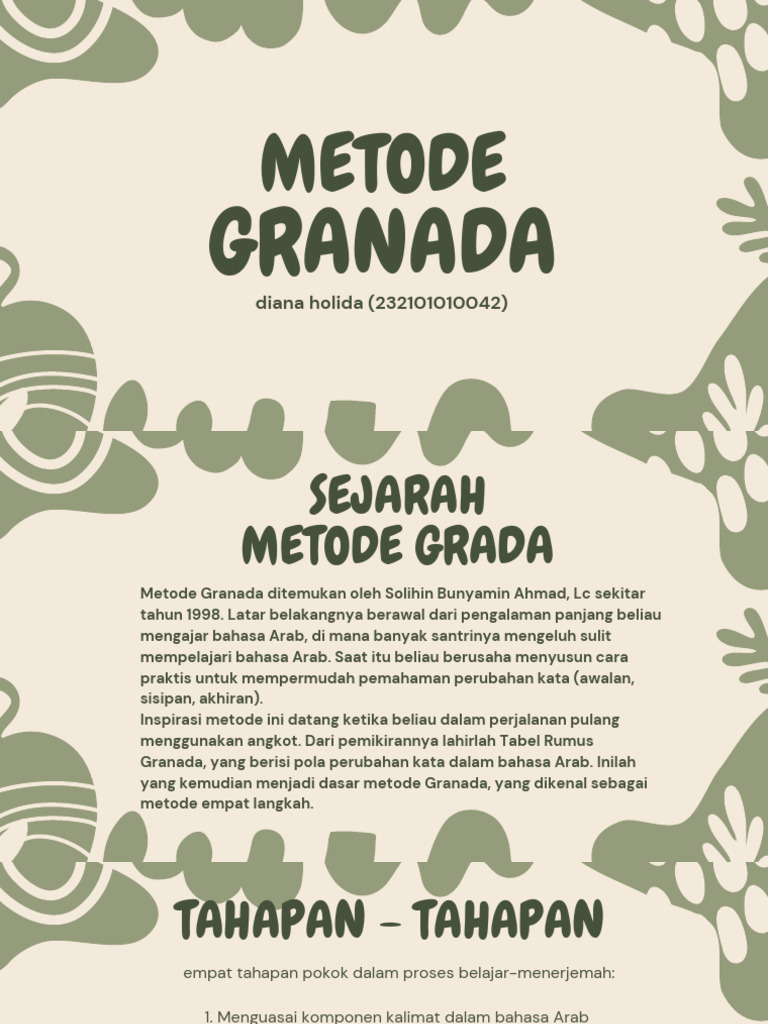 Metode Granada untuk Belajar Bahasa Arab | PDF