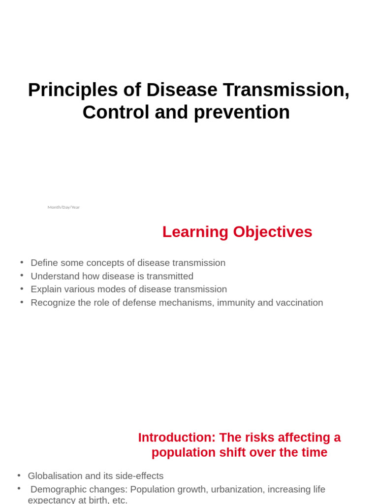 Principles of Transmission of Disease | PDF | Infection | Medicine