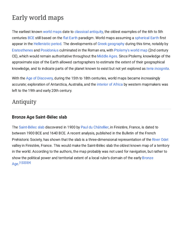 Early World Maps - Wikipedia | PDF | Geographical Technology | Geography