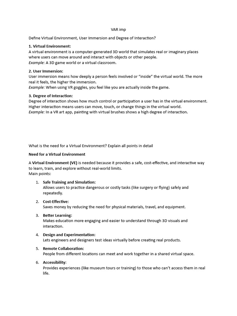 VAR imp | PDF | Virtual Reality | Augmented Reality