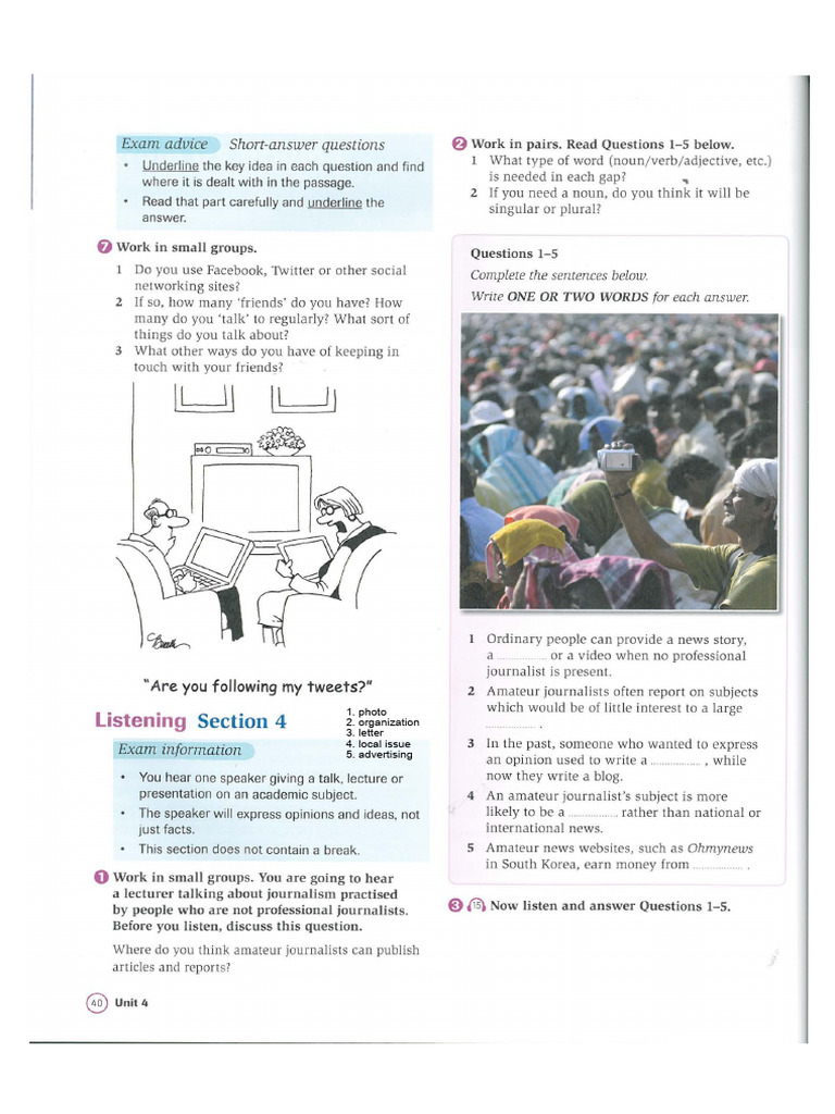 Listening Section 4 - Review | PDF | Plural | Noun