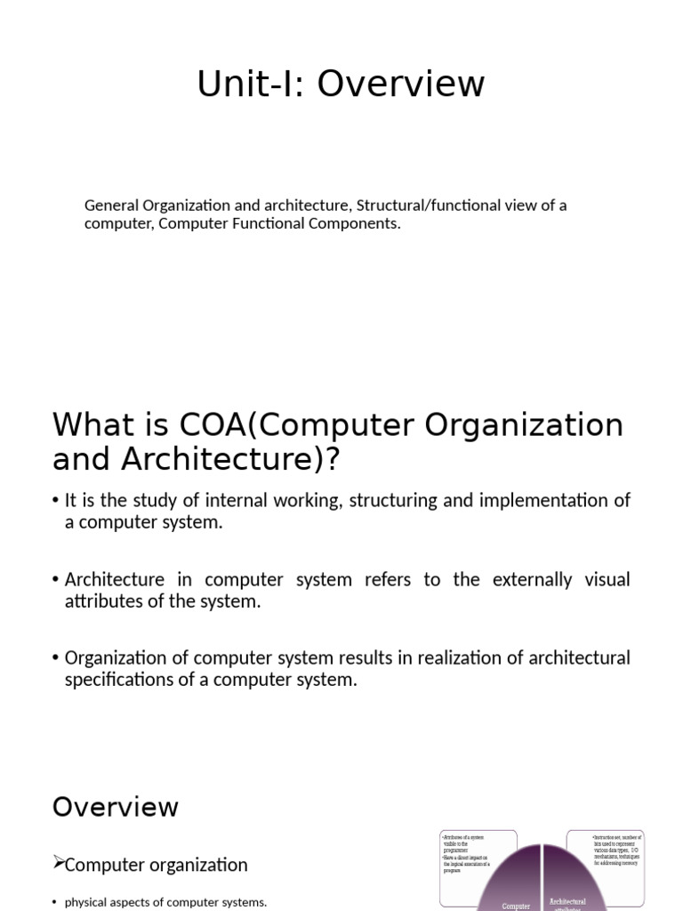 COA Unit-1 | PDF | Central Processing Unit | Multi Core Processor