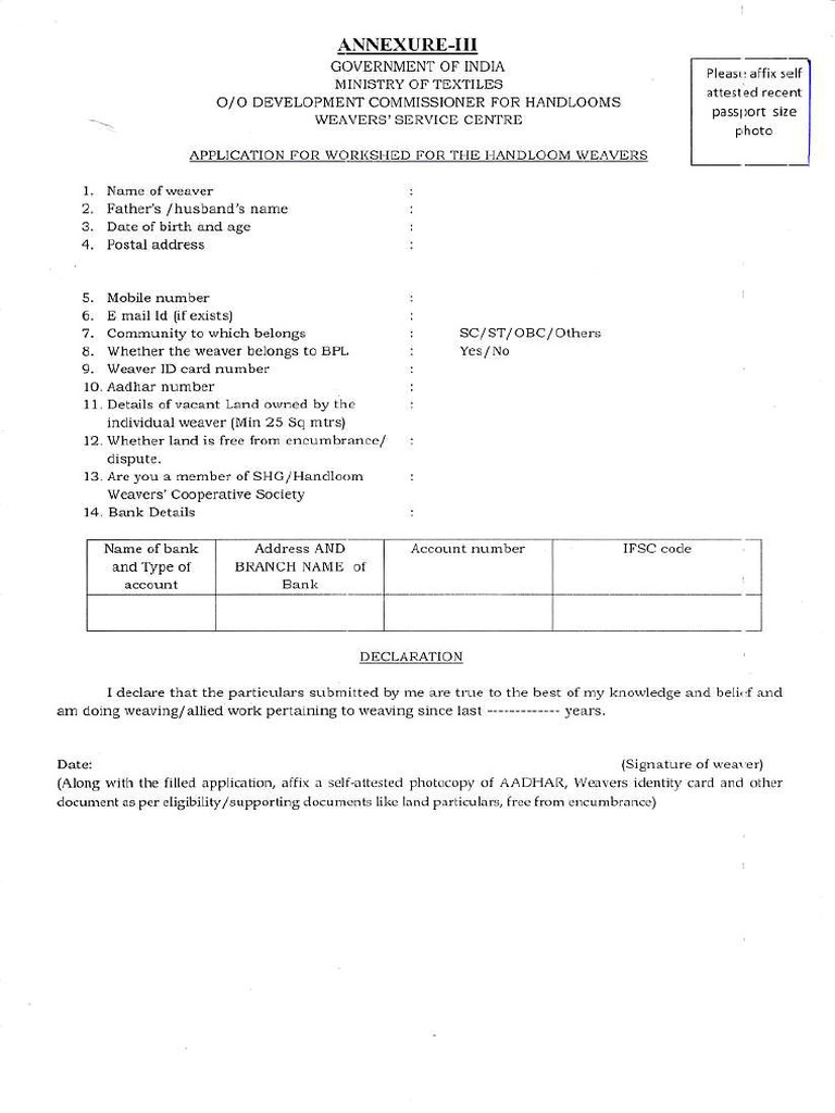 Annexure III For Work Shed | PDF