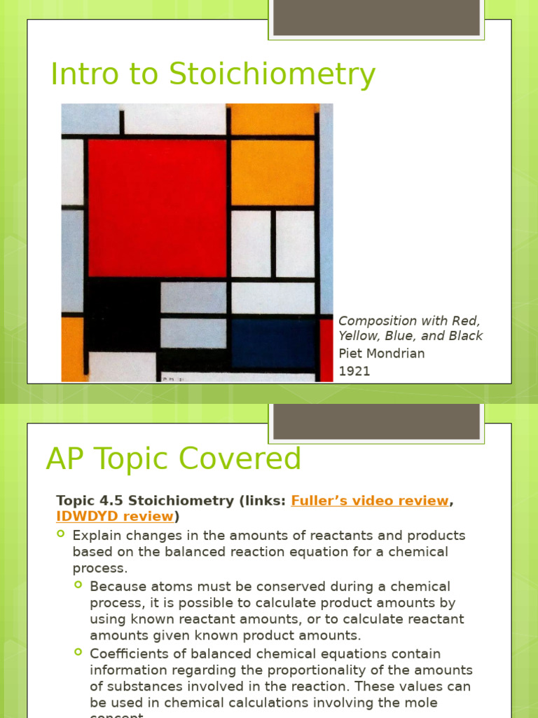 Notes - Intro To Stoichiometry | PDF | Stoichiometry | Mole (Unit)