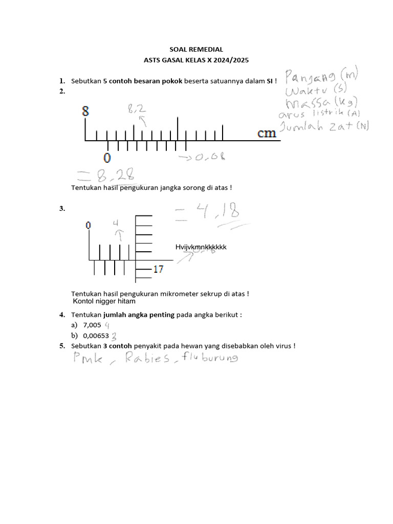 Remedial Ipa X Asts Gasal | PDF