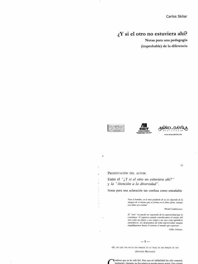 Skliar - y Si El Otro No... | PDF