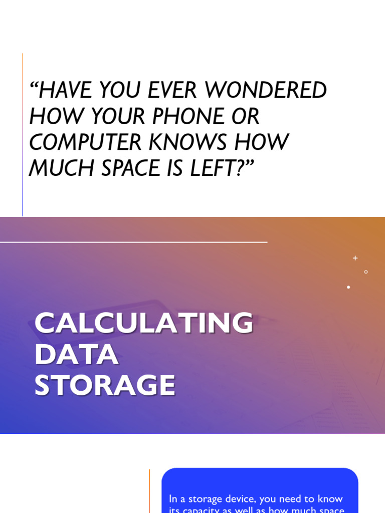 Understanding Data Storage Calculations | PDF | Byte | Computer Data ...