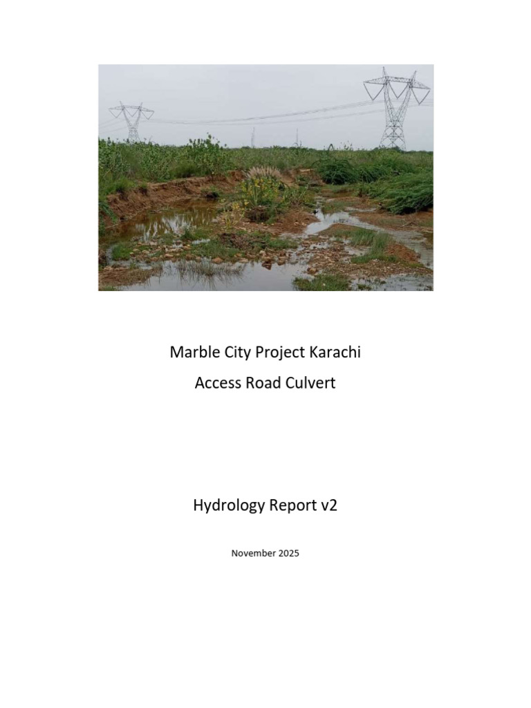 Marble City Karachi Hydrology Report | PDF | Flood | Drainage Basin
