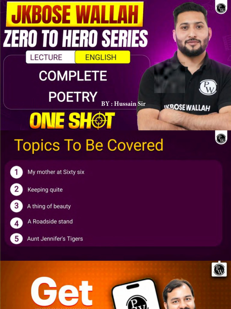 Complete Poetry Class Notes | PDF