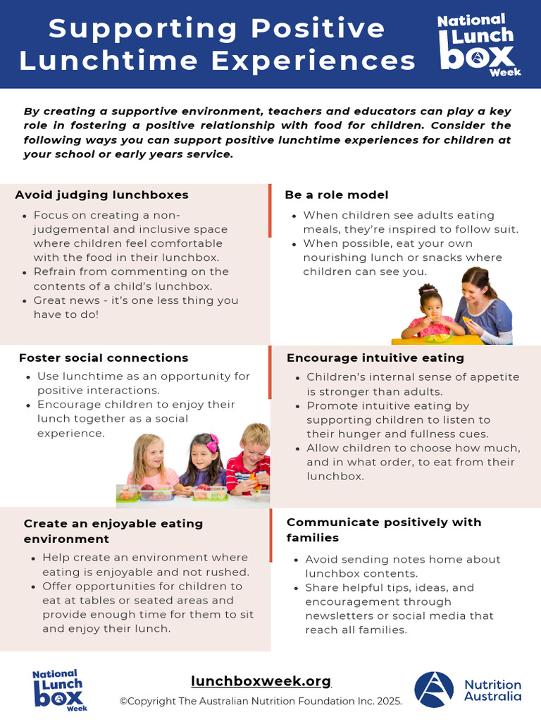 Fostering Positive Lunchtime Experiences | PDF