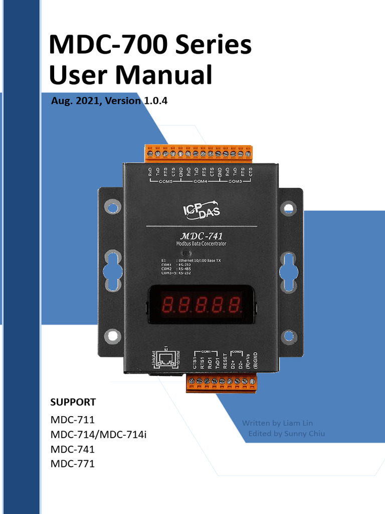 MDC-700 Series User Manual | PDF | Ip Address | Comma Separated Values