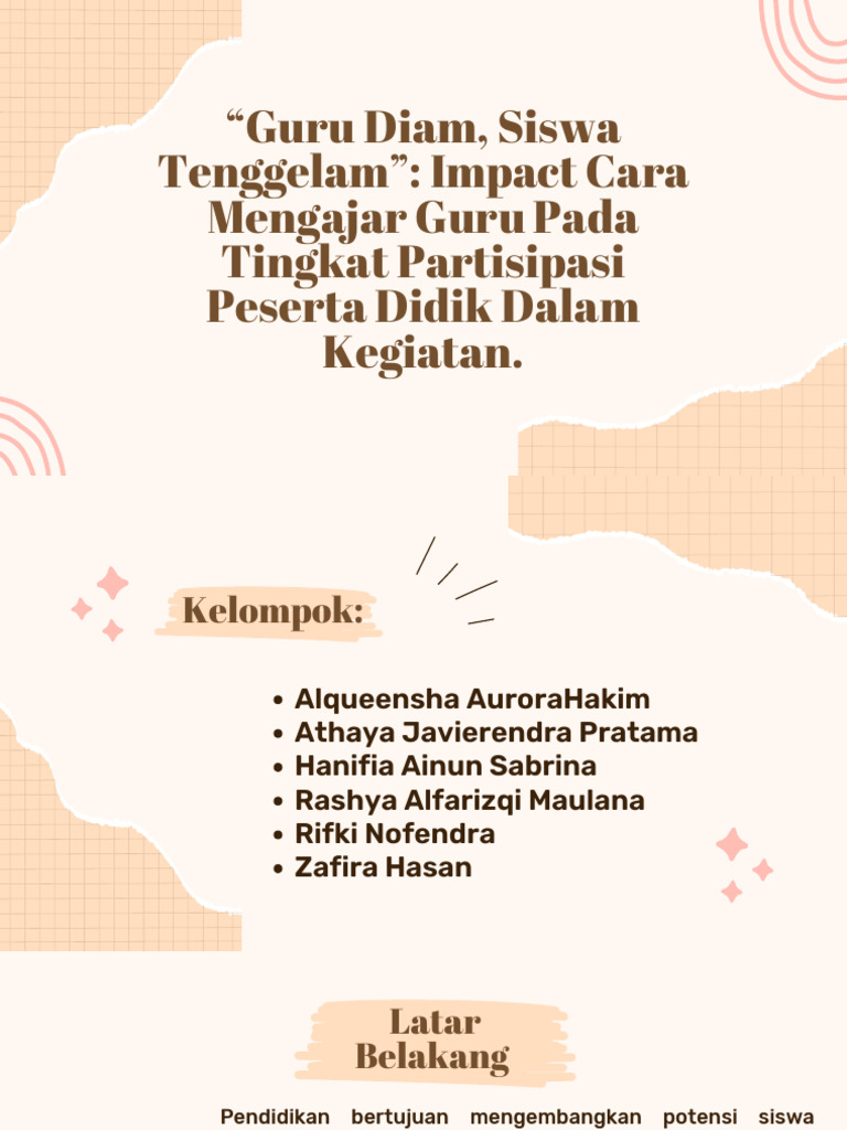 "Guru Diam, Siswa Tenggelam" Impact Cara Mengajar Guru Pada Tingkat ...
