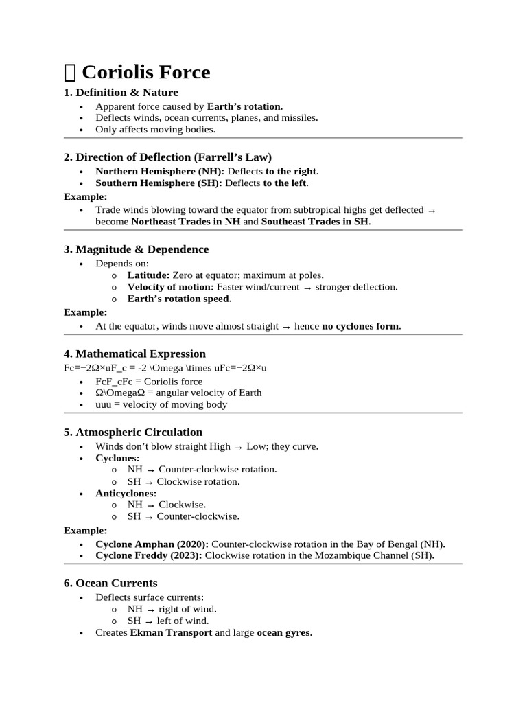 ? Coriolis Force | PDF