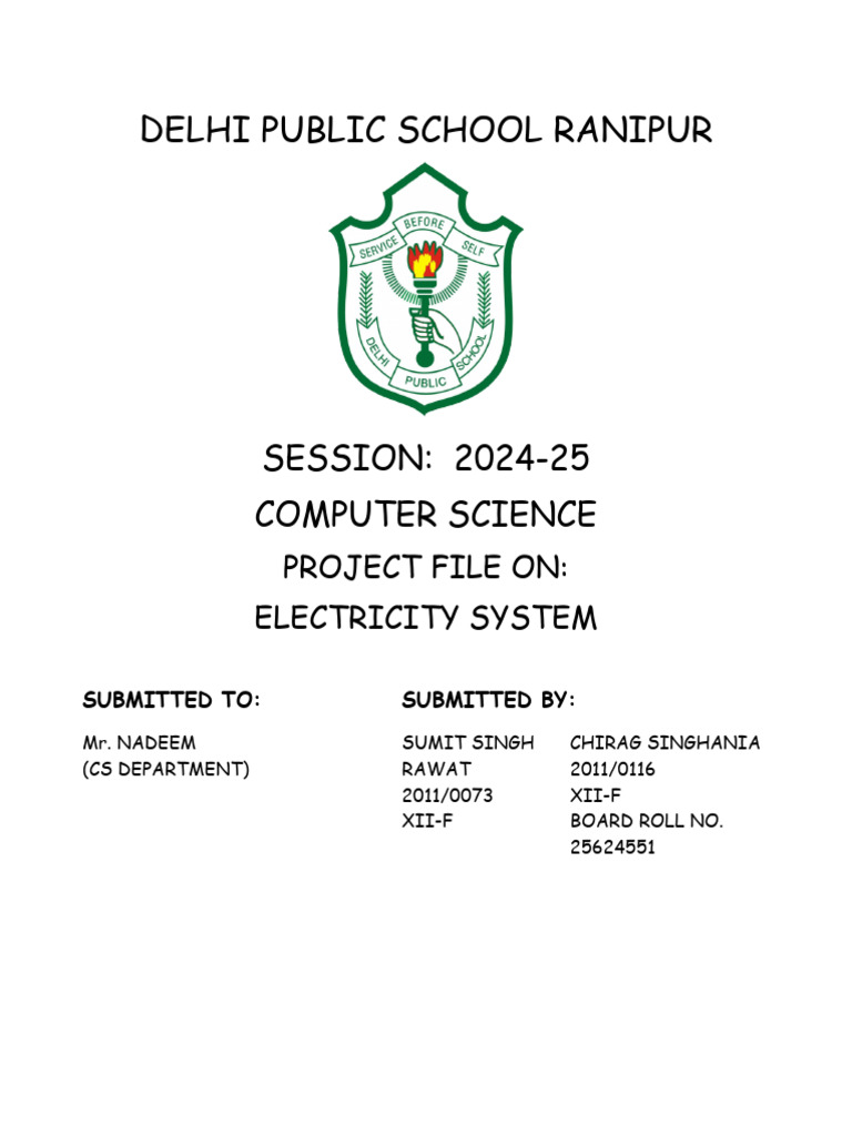 Electricity System Project File-1 | PDF | Relational Database | Python (Programming Language)