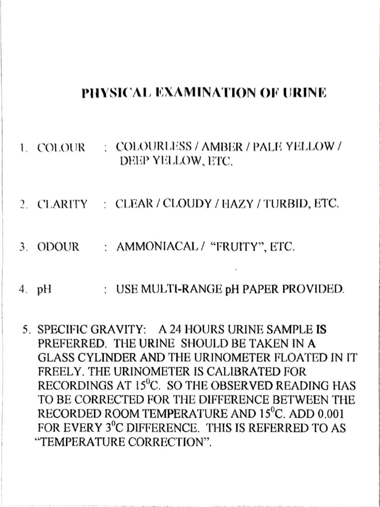 Urine Analysis | PDF