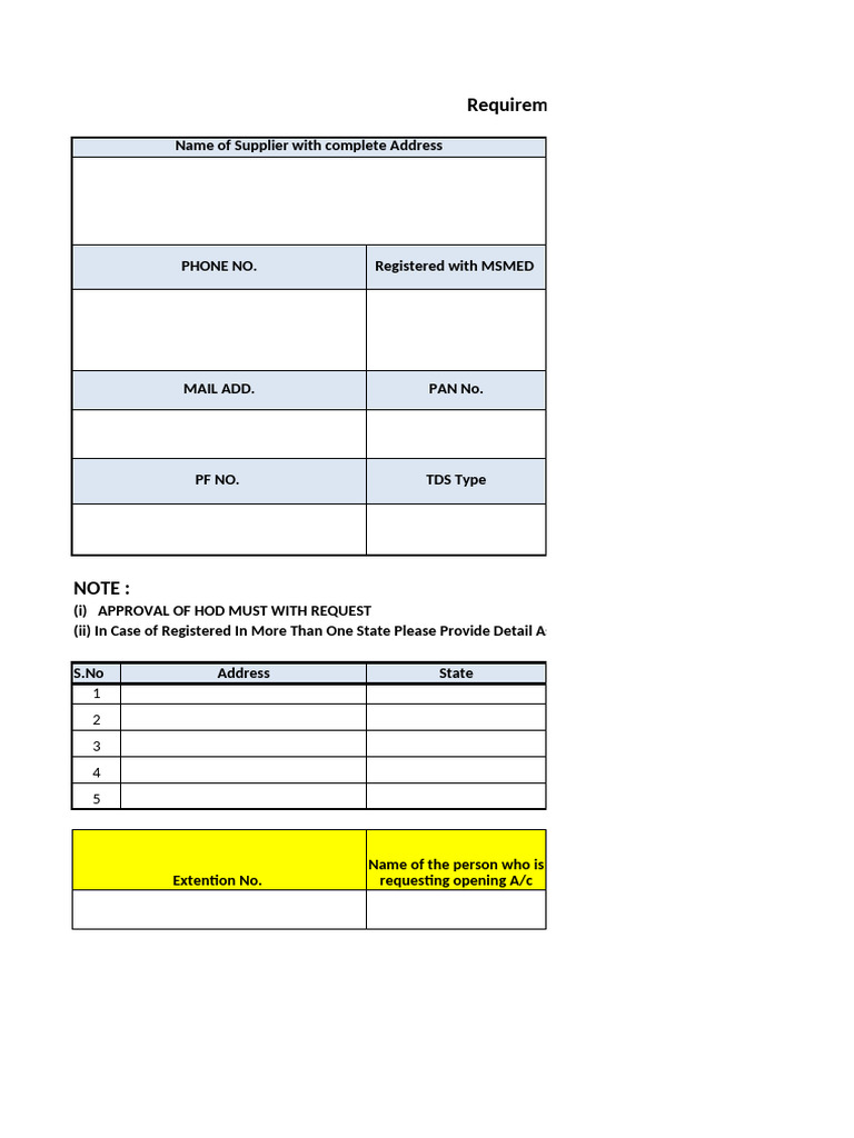 VENDOR REGISTRATION FORM-GST Format | PDF