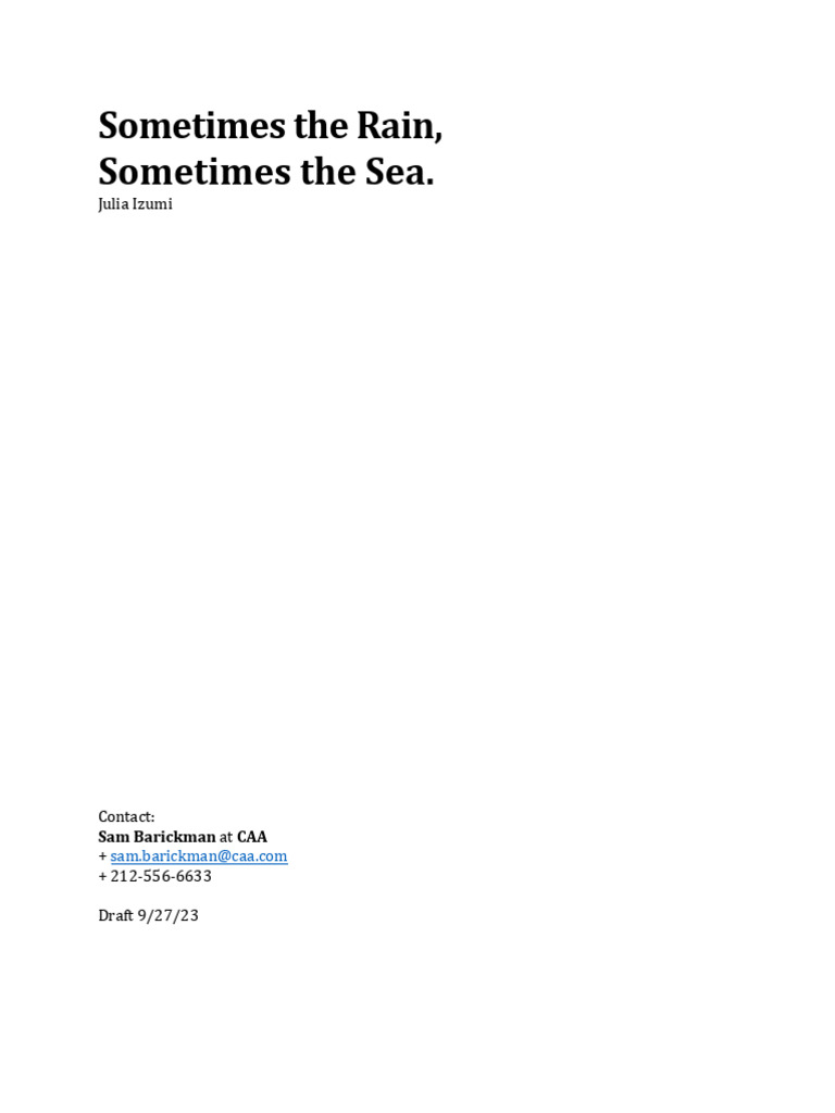 2023.9.27 Sometimes+the+Rain,+Sometimes+the+Sea | PDF