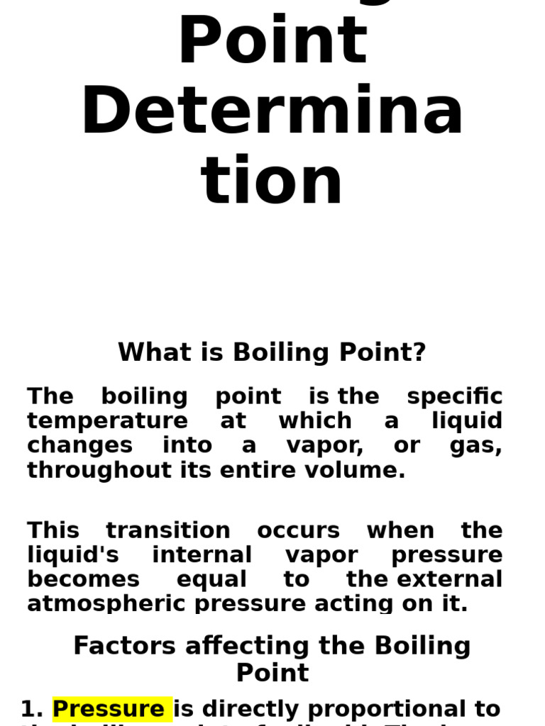 EXPERIMENT V & VI - Boiling & Melting Point Determination | PDF ...