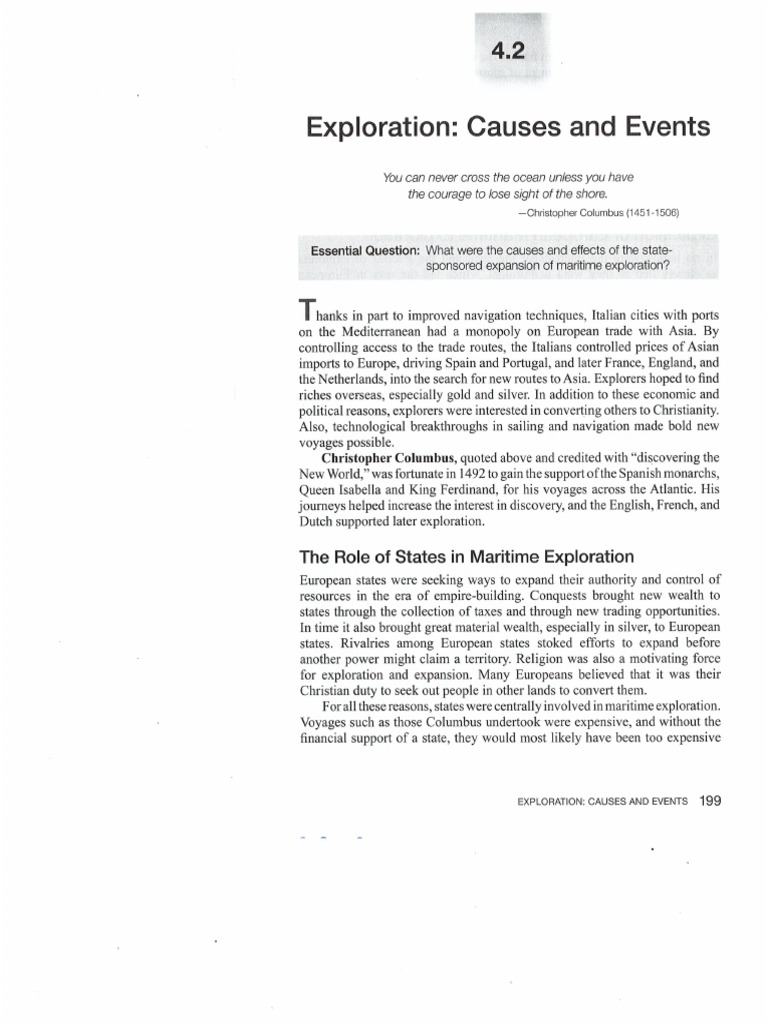 Amsco+4 2+Exploration+Causes+and+Events | PDF