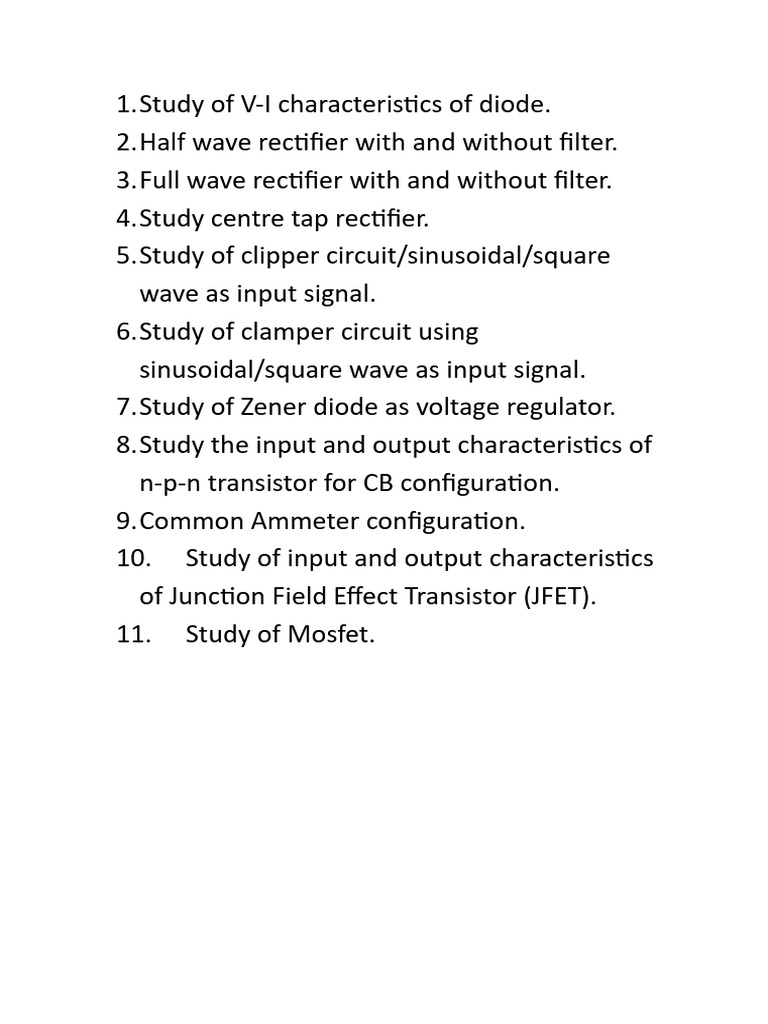 Diode and Transistor Circuit Studies | PDF