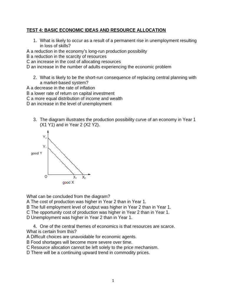 Economic Concepts and Resource Allocation | PDF | Economics | Taxes