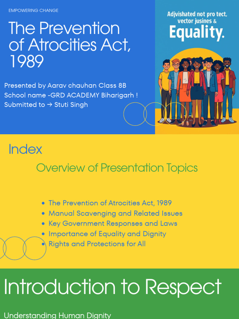 Presentation - The Prevention of Atrocities Act, 1989 | PDF | Violence ...
