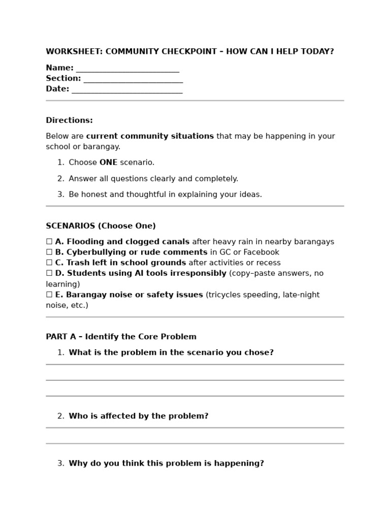 Worksheet in Week 1 | PDF