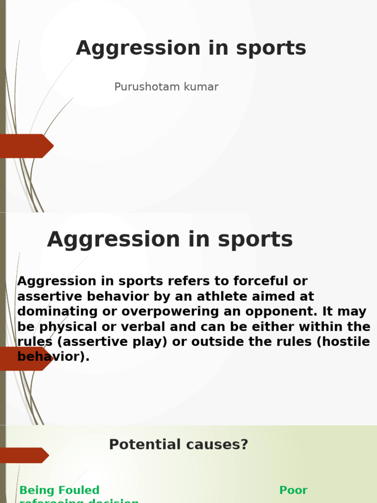 Aggression in Sports | PDF | Aggression | Behavior