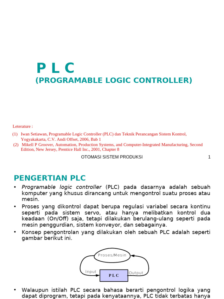 Pengenalan dan Prinsip Kerja PLC | PDF