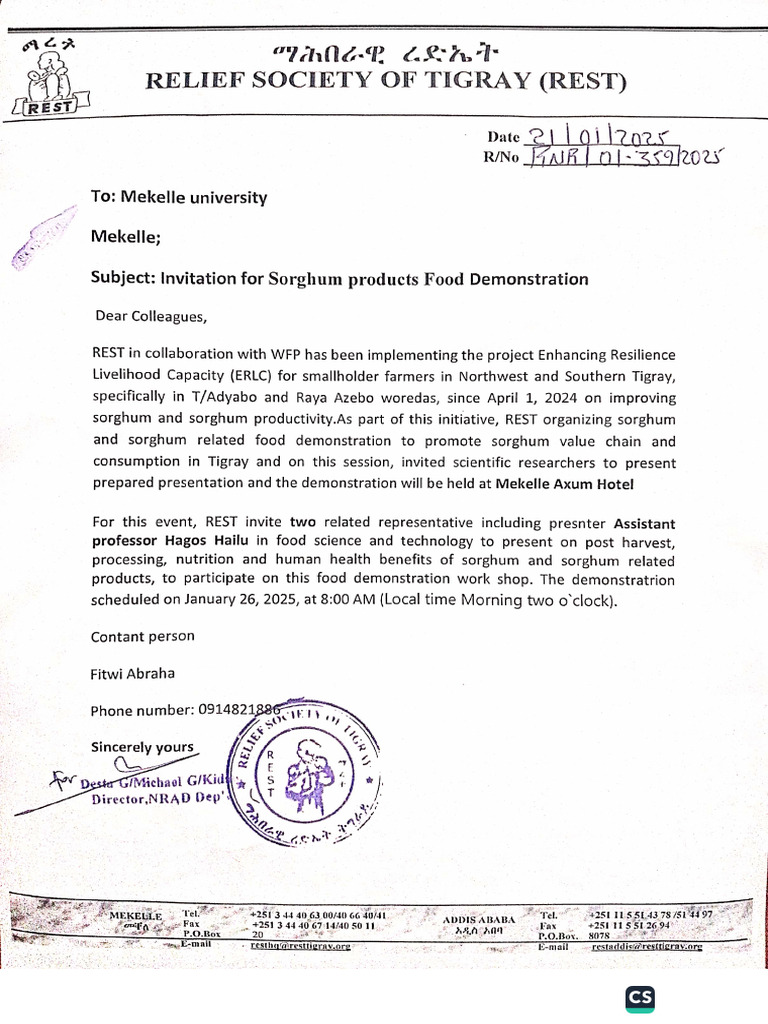 Invitation Letter From Rest | PDF
